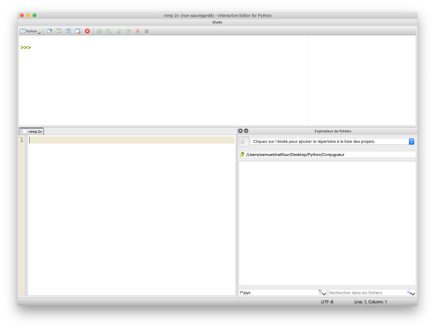 Présentation de l'ergonomie de Pyzo